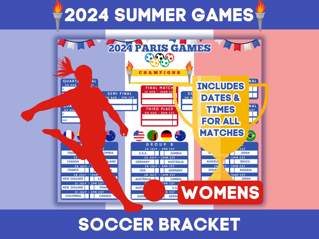 Paris Summer Games Soccer Bracket Womens 2024 Paris Football Soccer ...