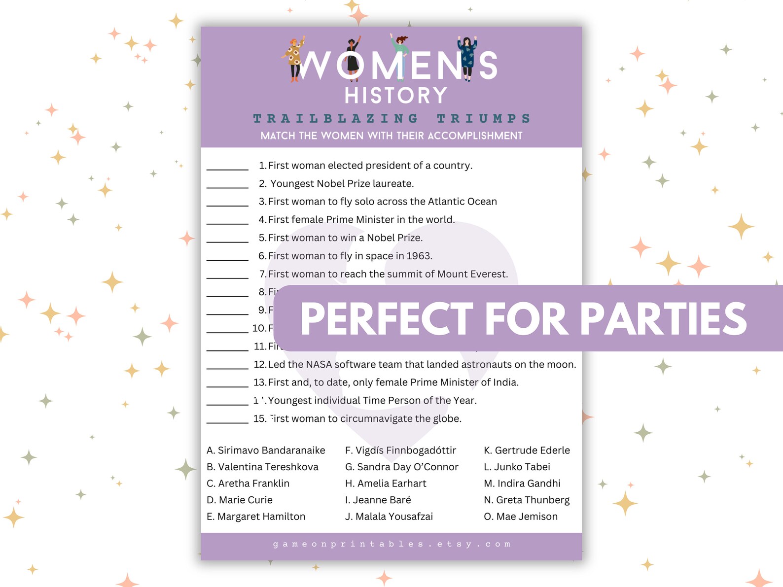 Women's History Month Game Bundle International Women's Day Games Women ...