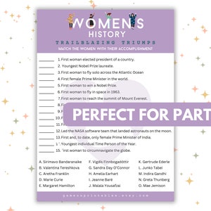 Women's History Month Game Bundle | International Women's Day Games ...