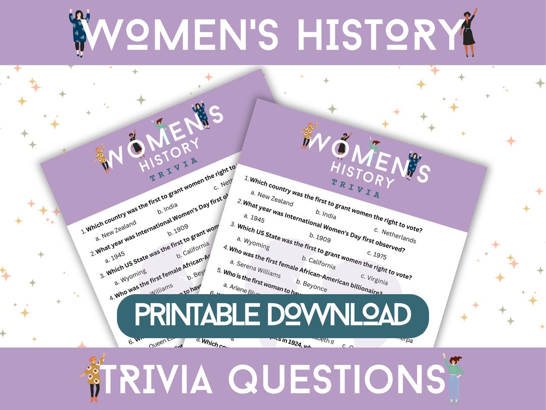Women's History Trivia Game | International Women's Day Game | Women's ...