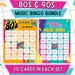 70s Music Bingo 70s Singo Bingo 40 Bingo Cards 1970s Music Party Games ...