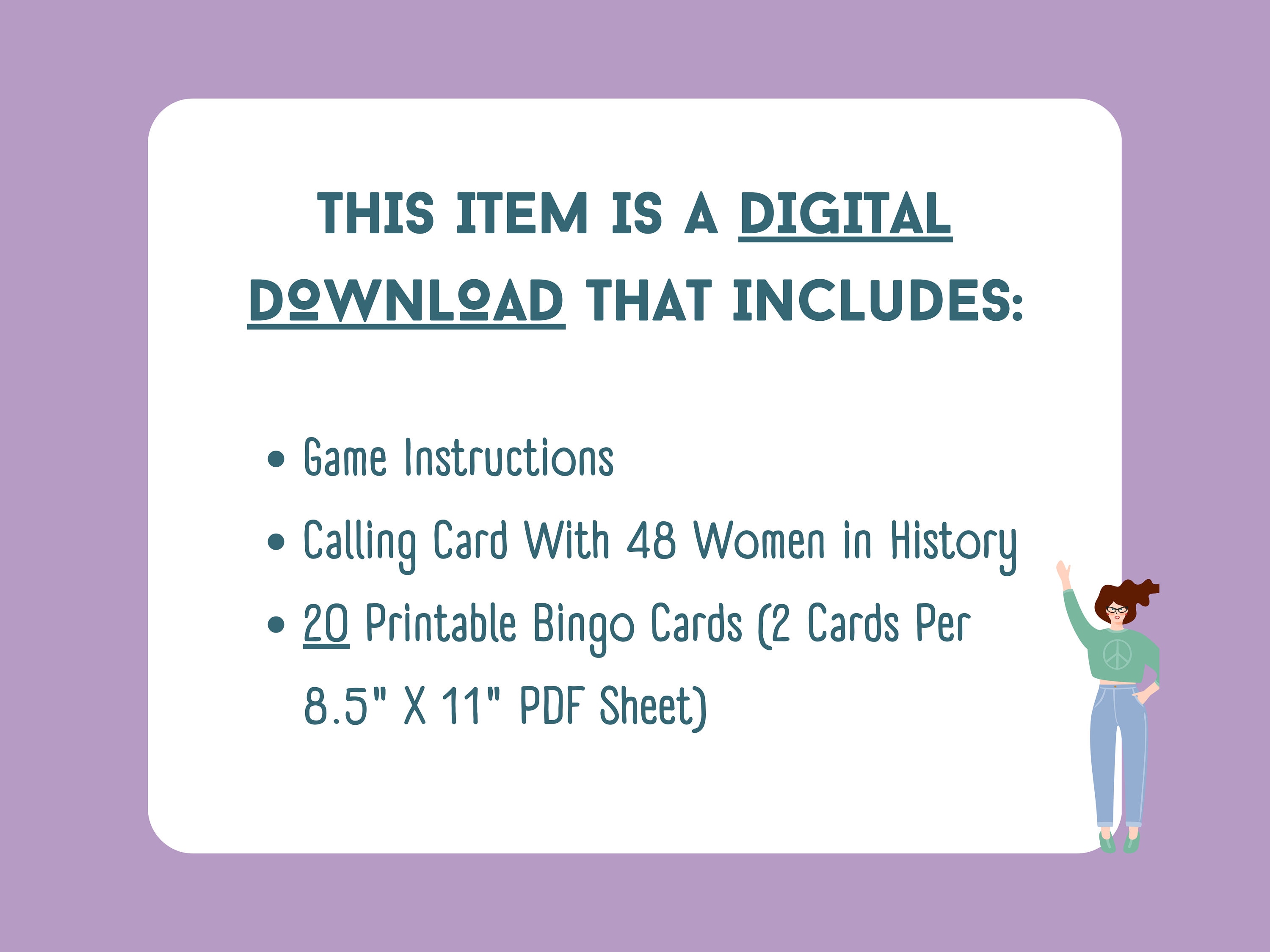 Women's History Month Bingo Game | International Women's Day Bingo 20 ...