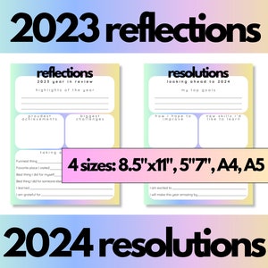 2023 Year in Review 2024 New Year's Resolutions Time Capsule Yearly ...