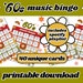 60s Music Bingo | 1960s Singo Bingo | 40 Bingo Cards | Music Bingo With ...