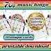 70s Music Bingo 70s Singo Bingo 20 Bingo Cards 1970s Music Party Games ...