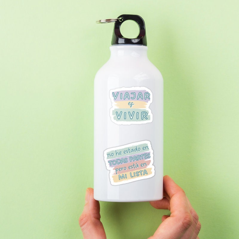 Travel Quotes Sticker Sheet spanish Viajar Es Vivir No He Estado En ...
