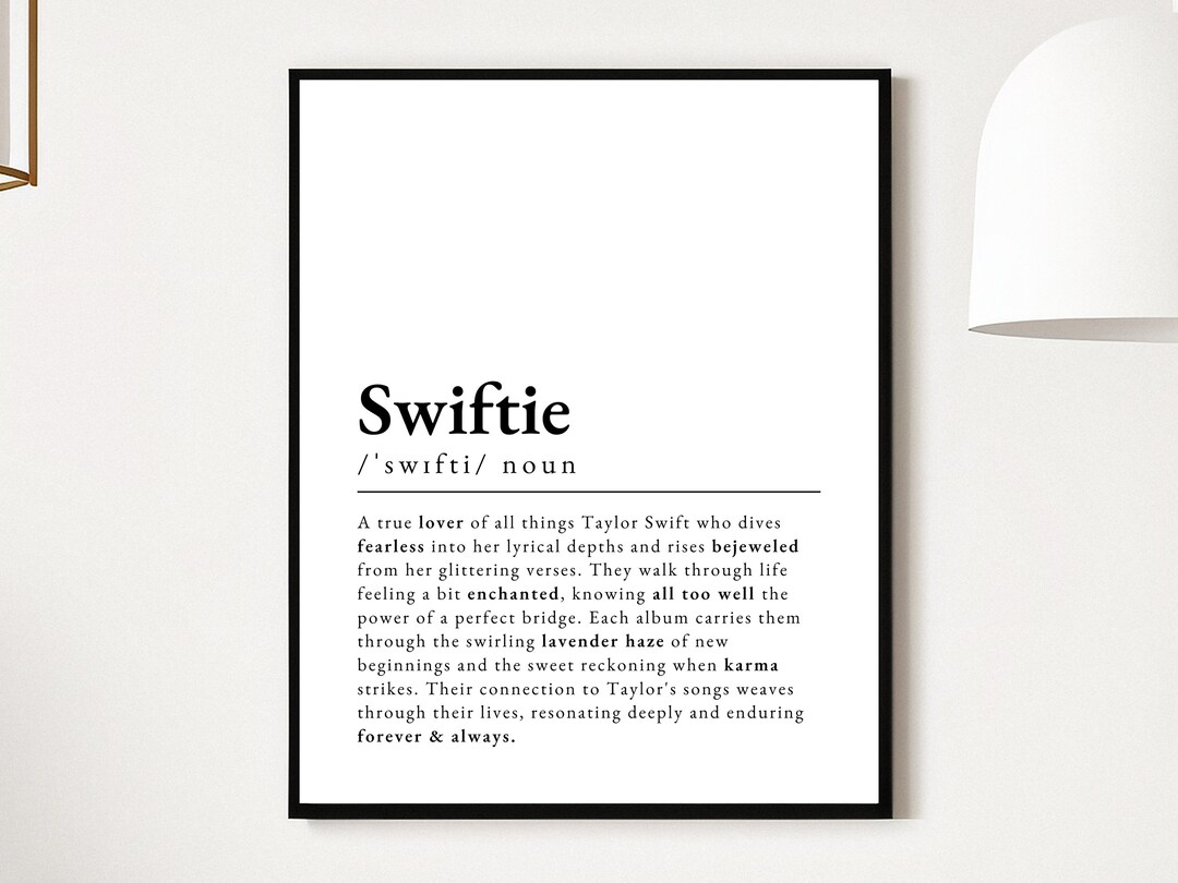 Swiftie Definition Poster Swiftie Definition Printable Download Swiftie ...