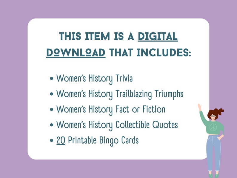 Women's History Month Game Bundle International Women's Day Games Women ...