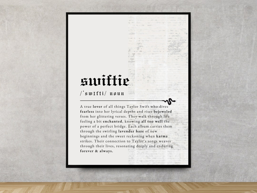 Swiftie Definition Poster Swiftie-Definition zum Ausdrucken ...