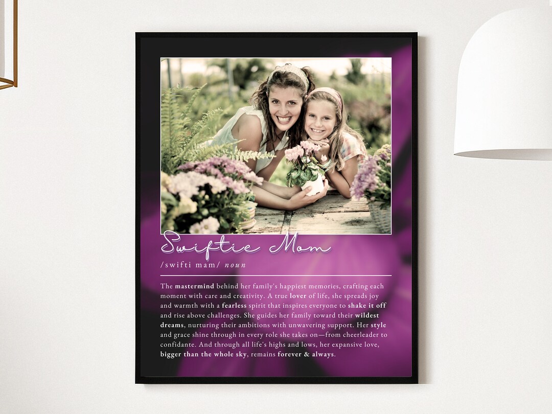 Swiftie Mom Definition Poster Custom Mom Definition Poster Unique ...