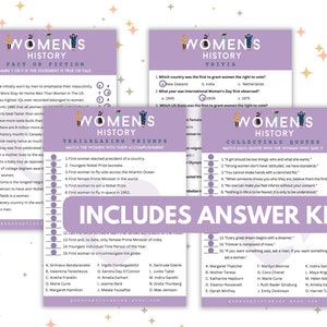 Women's History Month Game Bundle | International Women's Day Games ...