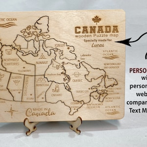 Personalized Wooden Map Puzzle of Canada - Etsy Canada