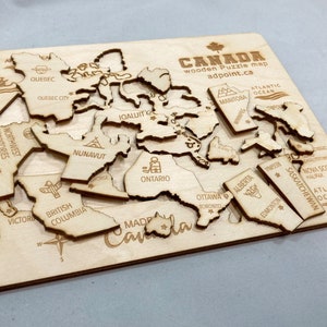 Personalized Wooden Map Puzzle of Canada - Etsy Canada