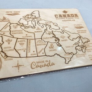 Personalized Wooden Map Puzzle of Canada - Etsy