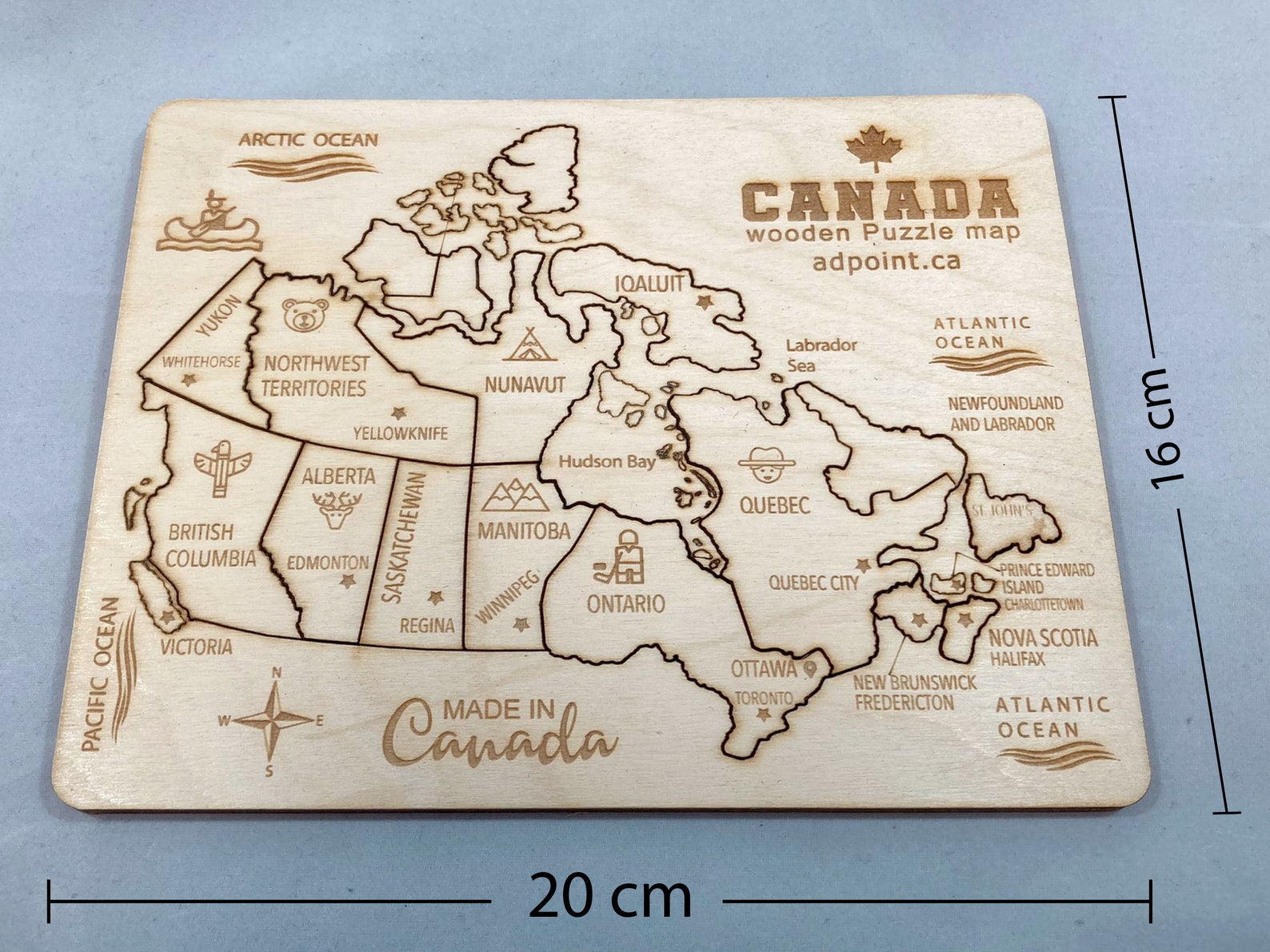 Personalized Wooden Map Puzzle of Canada - Etsy Canada