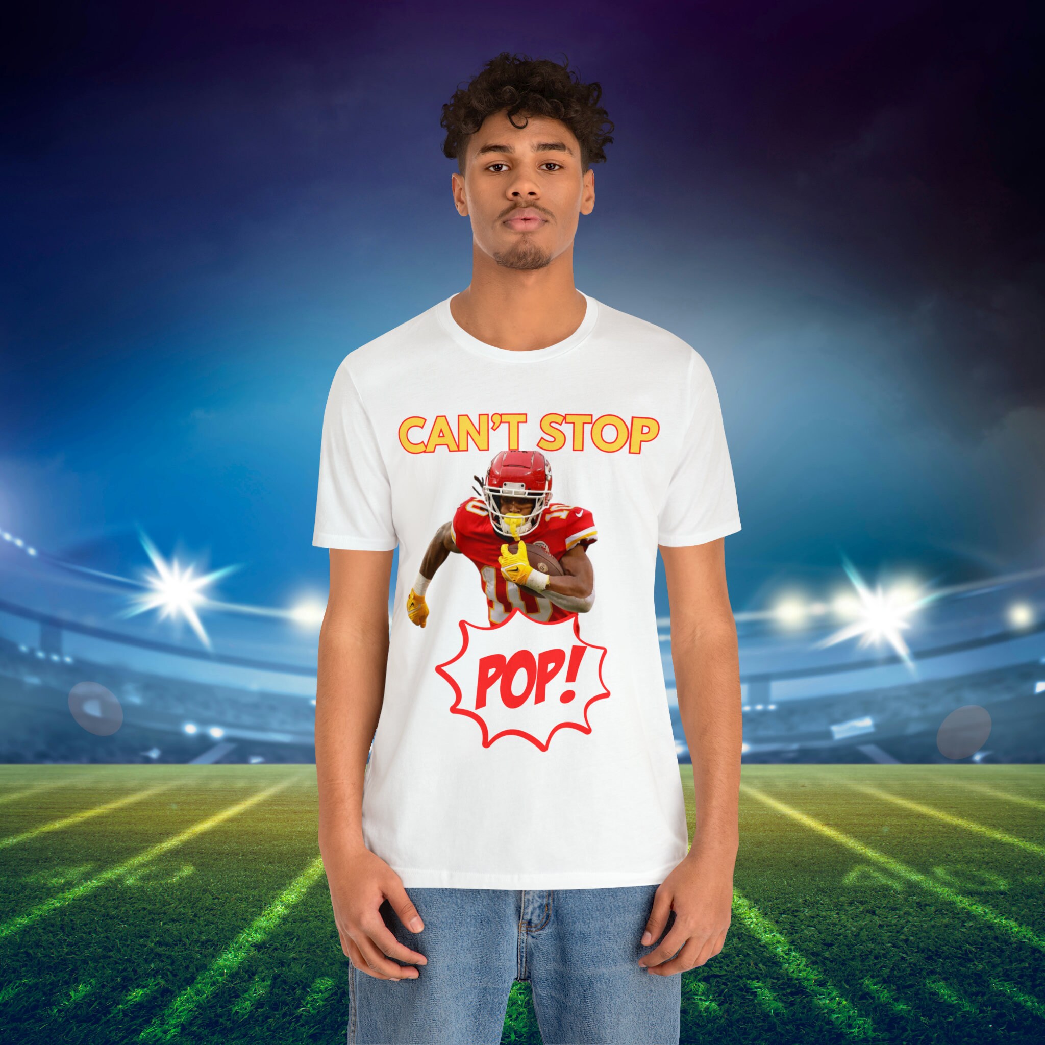 Can't Stop Pop Isiah Pacheco T-shirt, Kansas City Football Shirt, KC ...