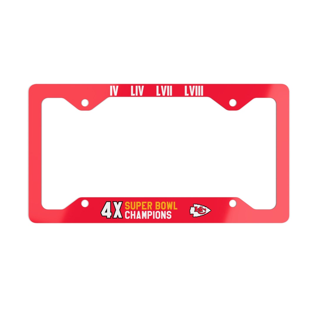 Kansas City Football Metal License Plate Frame KC Fan License Plate ...
