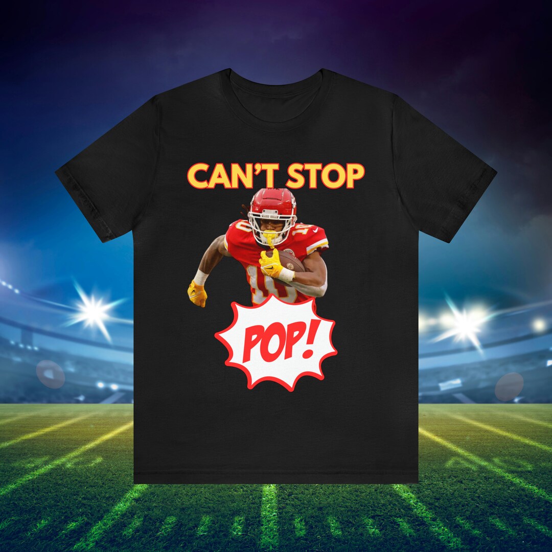 Can't Stop Pop Isiah Pacheco T-shirt, Kansas City Football Shirt, KC ...