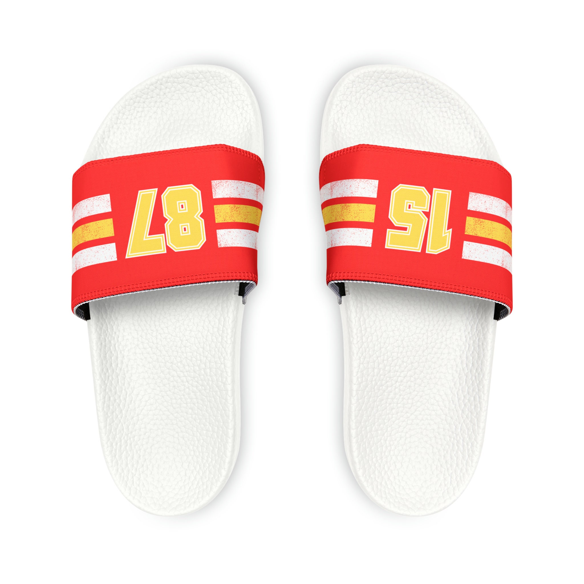 Kansas City Chiefs Slide Sandals Kc Fan Mahomes and Kelce - Etsy