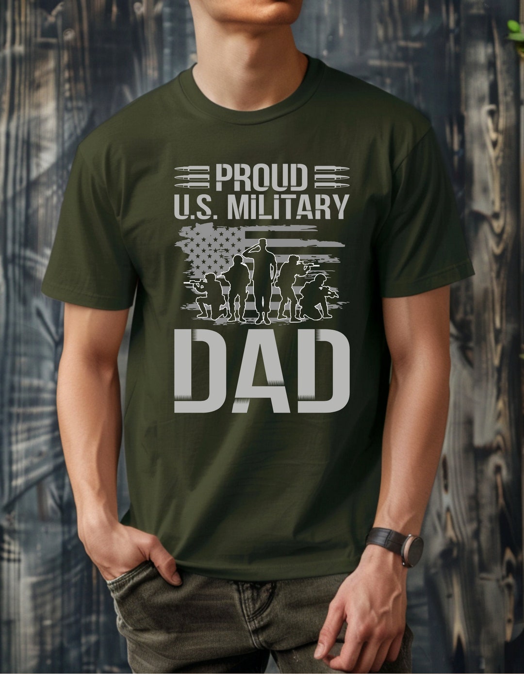 Military Dad Tee, Proud Father Shirt, Veteran Support Apparel ...