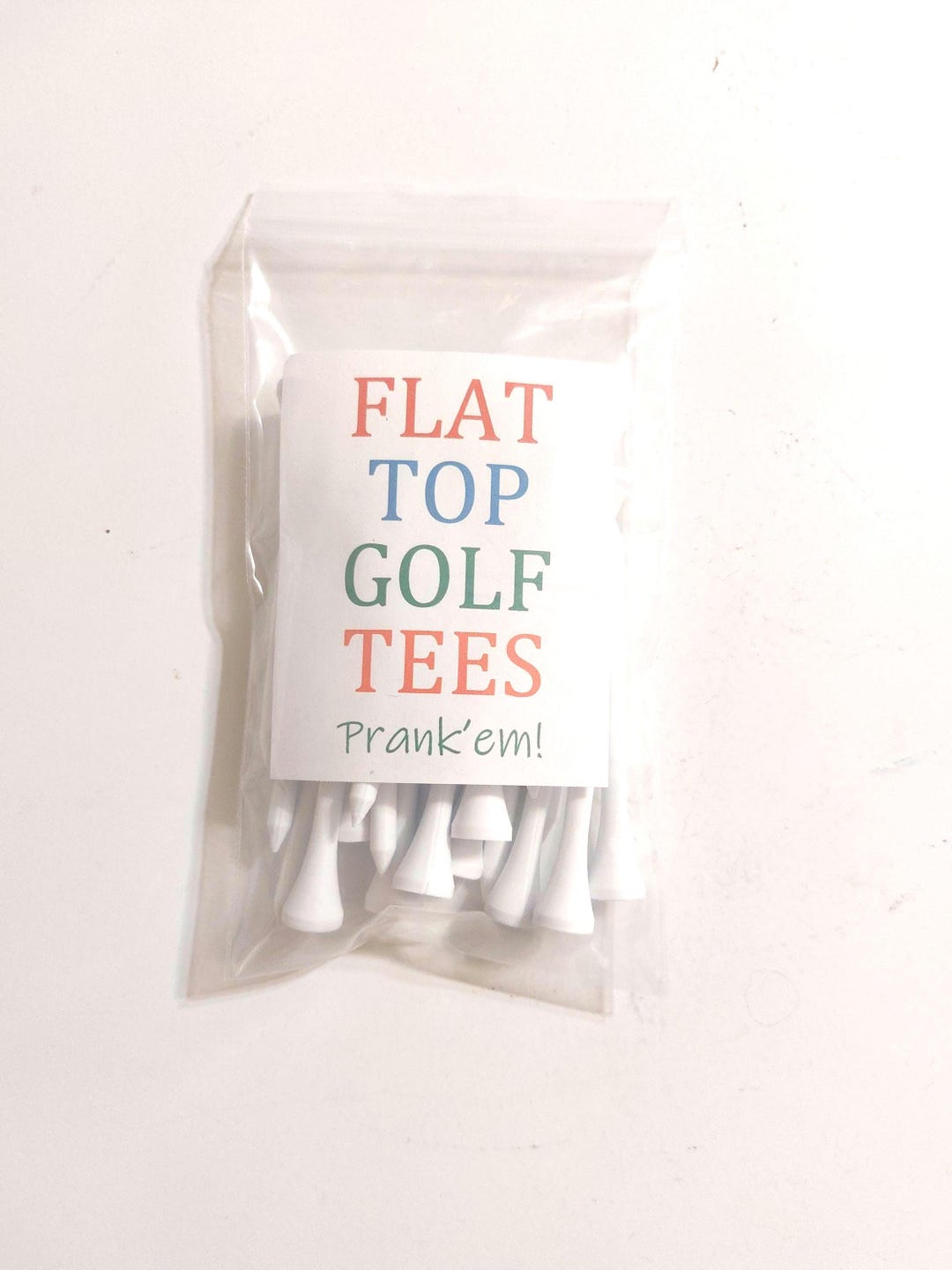Golf Gag Gift Flat Top Tees White Golf Prank Joke 20pcs - Etsy