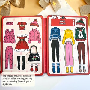 Paper Doll Christmas Printable Paper Dollhouse Christmas Paper Doll ...