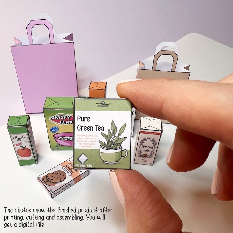 Miniature Food Printable Miniature Groceries Packages Dollhouse ...