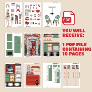 Christmas Paper Dollhouse: Printable Holiday Busy Book With Dolls ...
