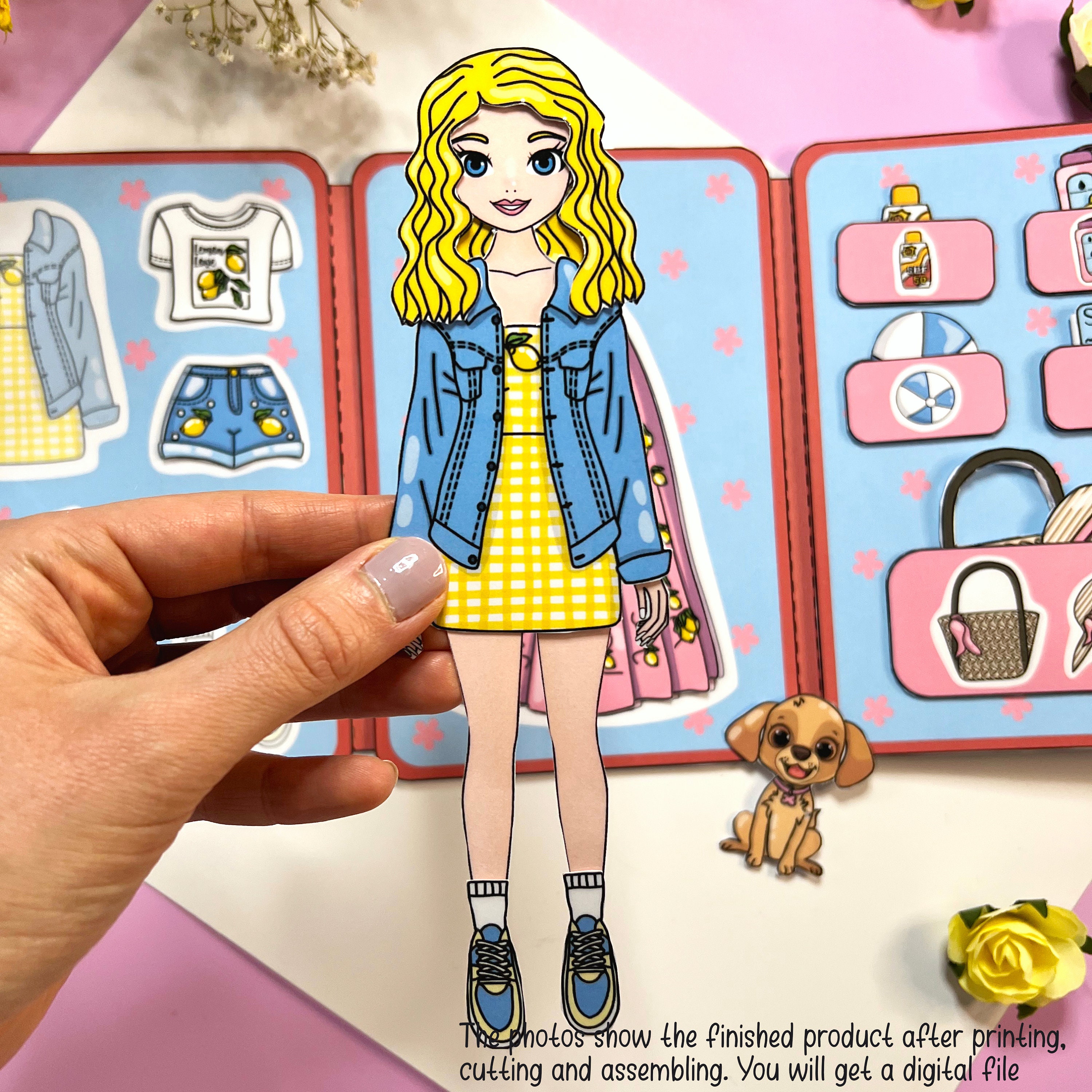 Printable Paper Doll Busy Book Vacation Summer Paper Doll Girls ...