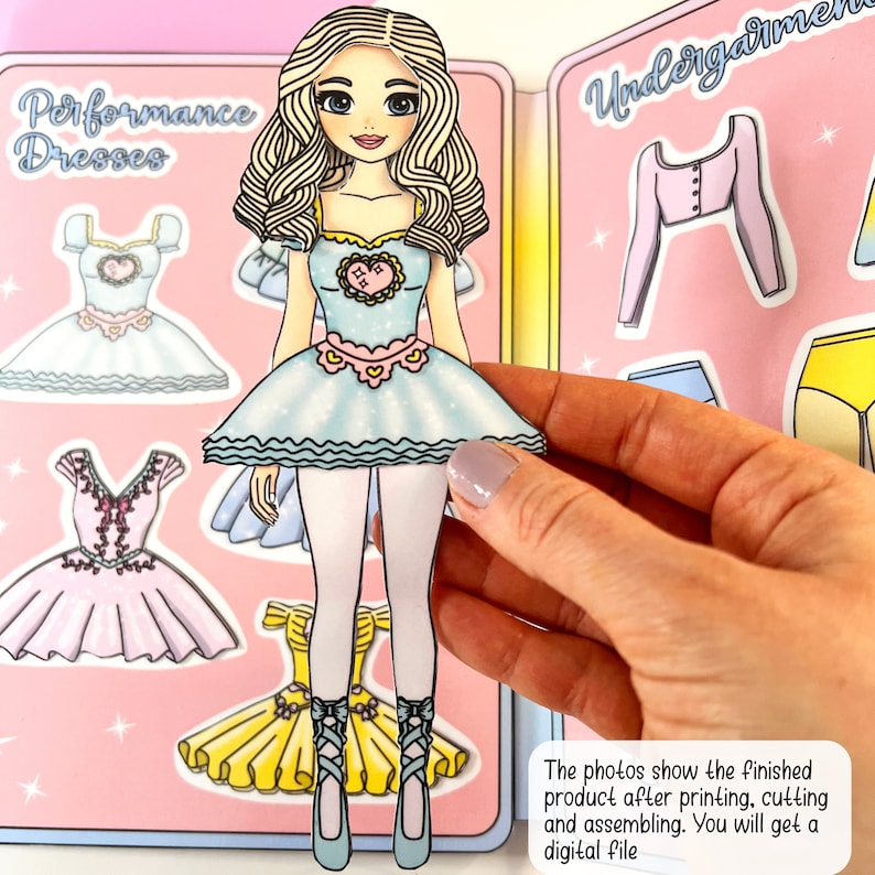 Ballerina Paper Doll Busy Book: Dress-up Activity - Indoor Activities ...