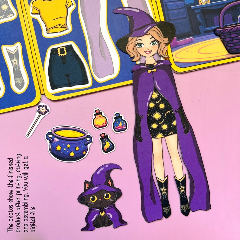 Witch Paper Doll Printable | Magical Busy Book & Pretend Play Activity ...