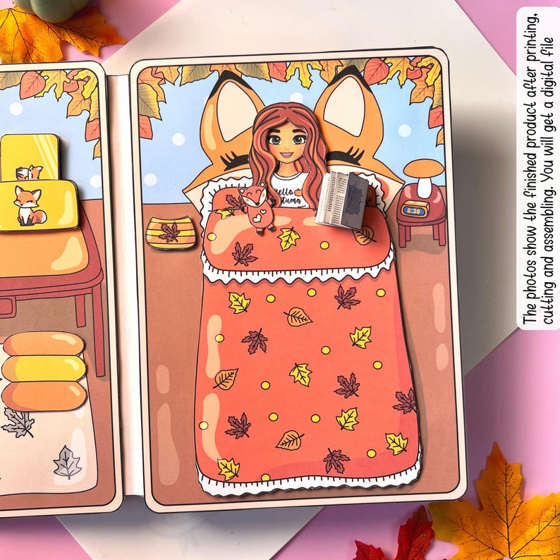 Autumn Dollhouse Paper Doll: Cozy Fall Busy Book - Indoor Activity for ...