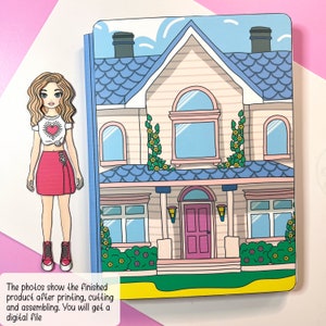 Printable Paper Dollhouse Book With Paper Doll: Preschool Pretend Play ...