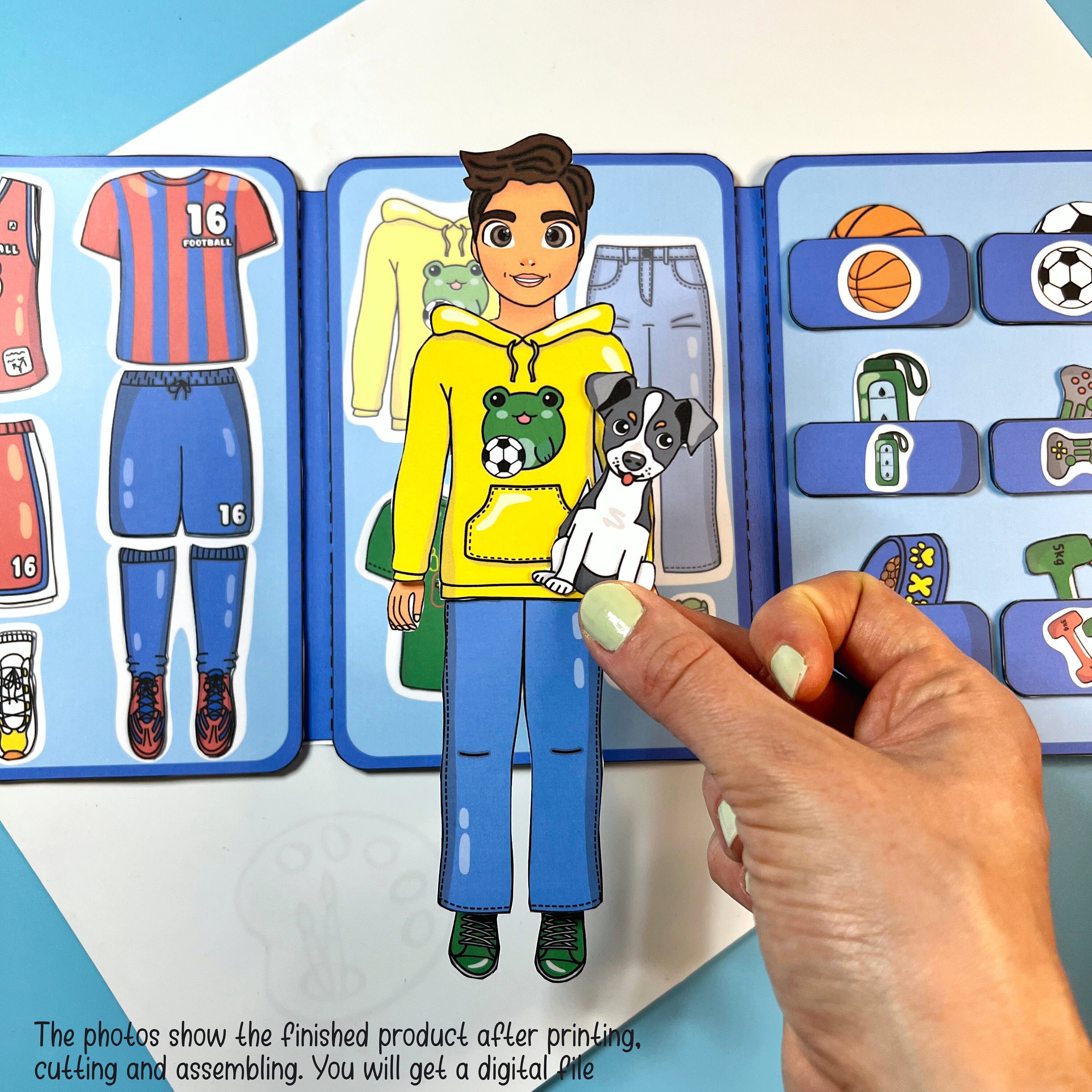 Printable Paper Doll Boy Busy Book Paper Doll Boys Activities Sport ...