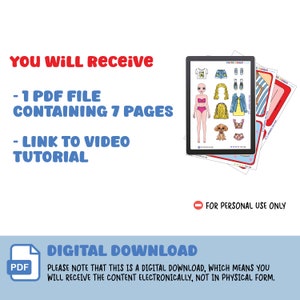 Printable Paper Doll Busy Book Vacation Summer Paper Doll Girls ...