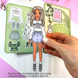 Printable Paper Doll Dress-up: Spring Quiet Book Activity - Indoor ...