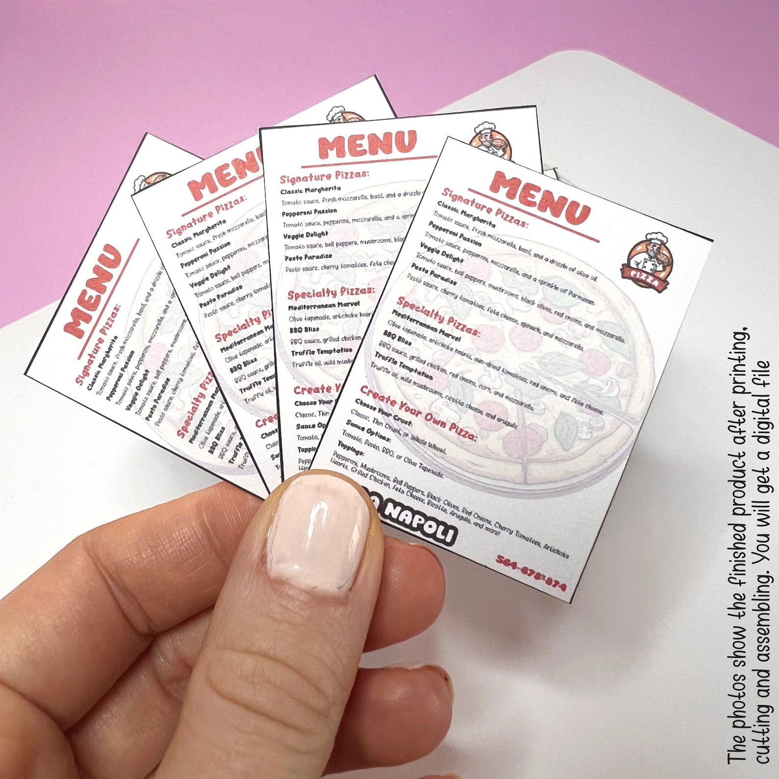 Miniature Pizza Printable Miniature Pizza Packages Dollhouse Printable ...