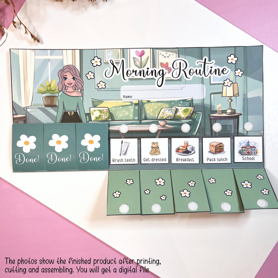 Printable Daily Routine Morning & Evening Routine Flip Chart Kids Daily ...