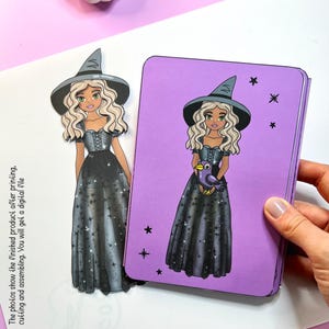Halloween Paper Doll Printable: Witch & Raven Dress-up - Spooky Kids ...