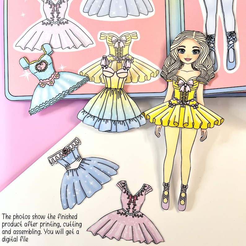 Ballerina Paper Doll Busy Book: Dress-up Activity - Indoor Activities ...
