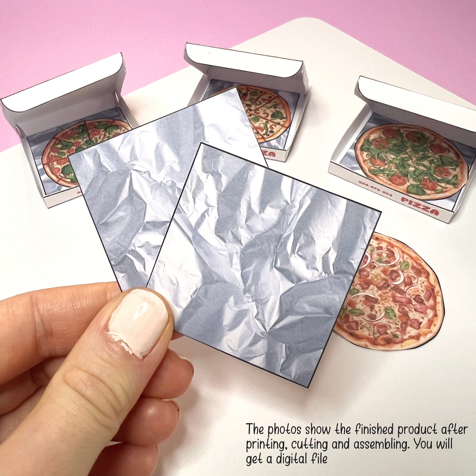 Miniature Pizza Printable Miniature Pizza Packages Dollhouse Printable ...