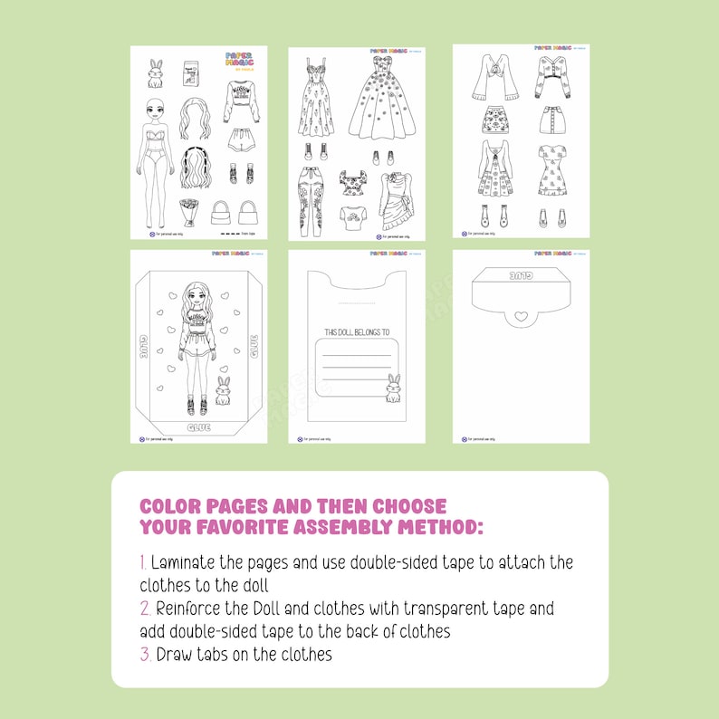 Spring Coloring Pages Printable Paper Doll Activity for Kids Coloring ...