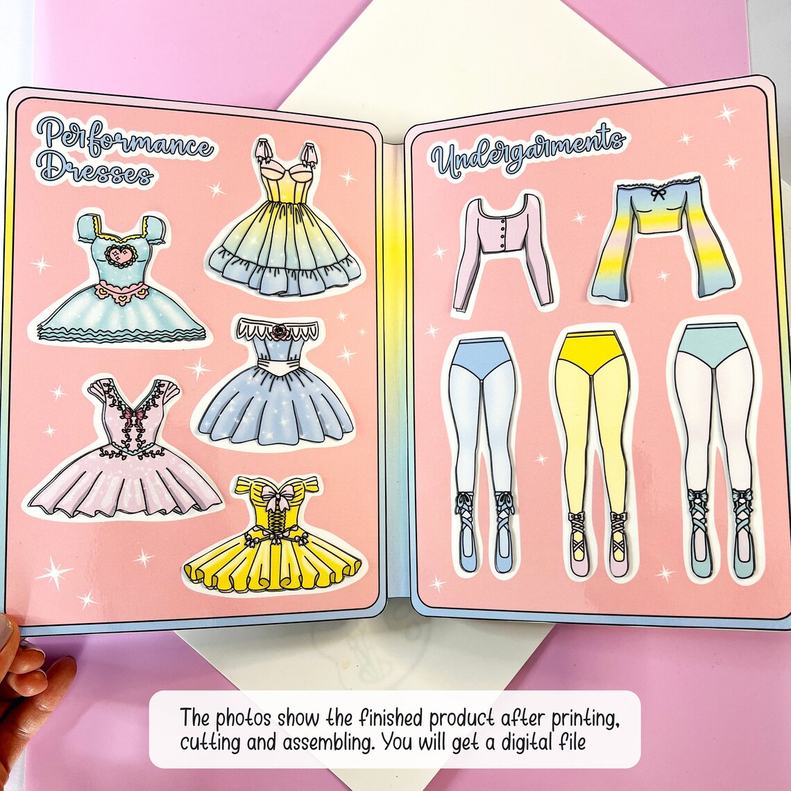 Ballerina Paper Doll Busy Book Printable Paper Doll Dress up Girls ...