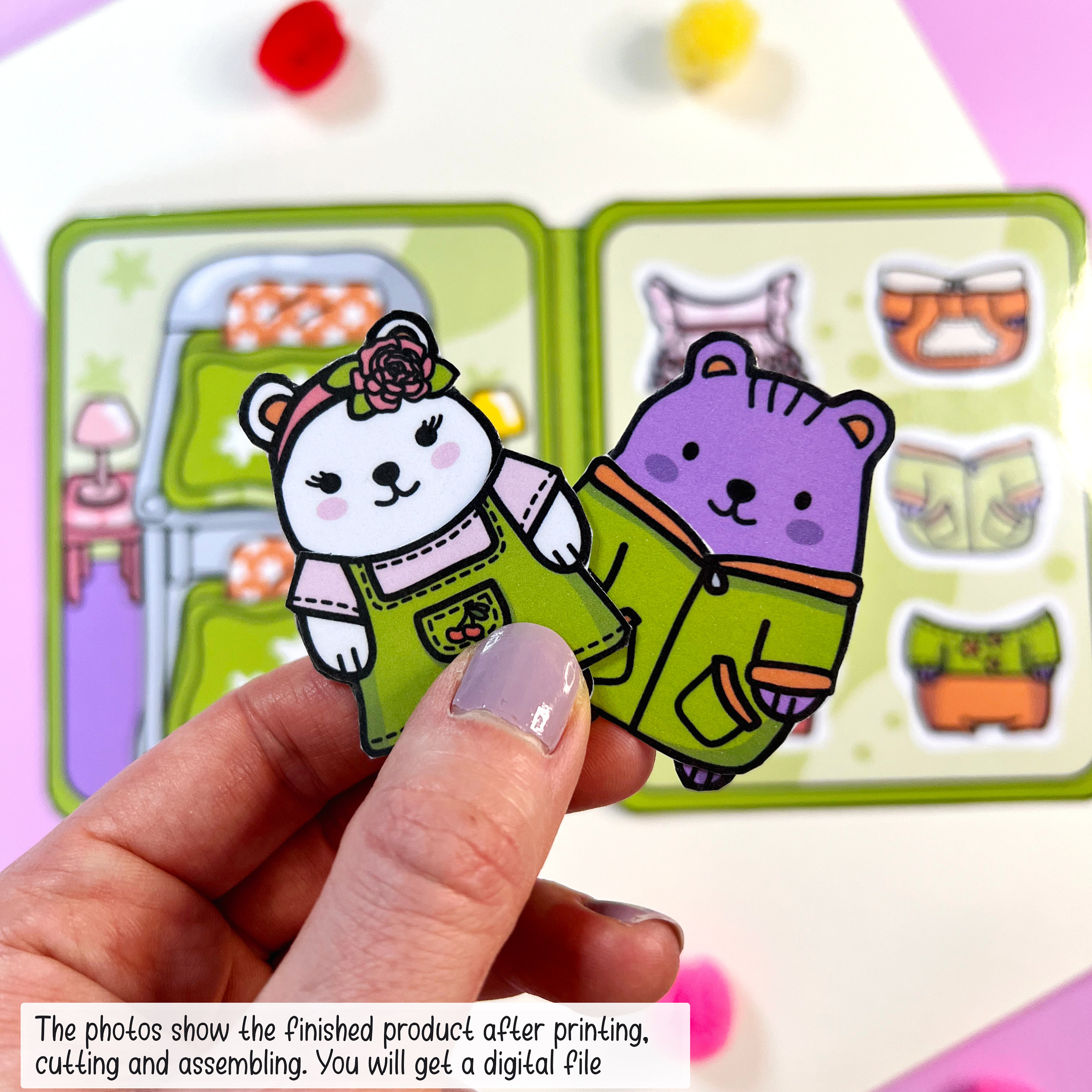 Busy Book for Toddlers Little Bears Printable Paper Doll Busy Toddler ...