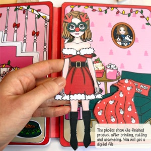 Paper Doll Christmas Printable Paper Dollhouse Christmas Paper Doll ...