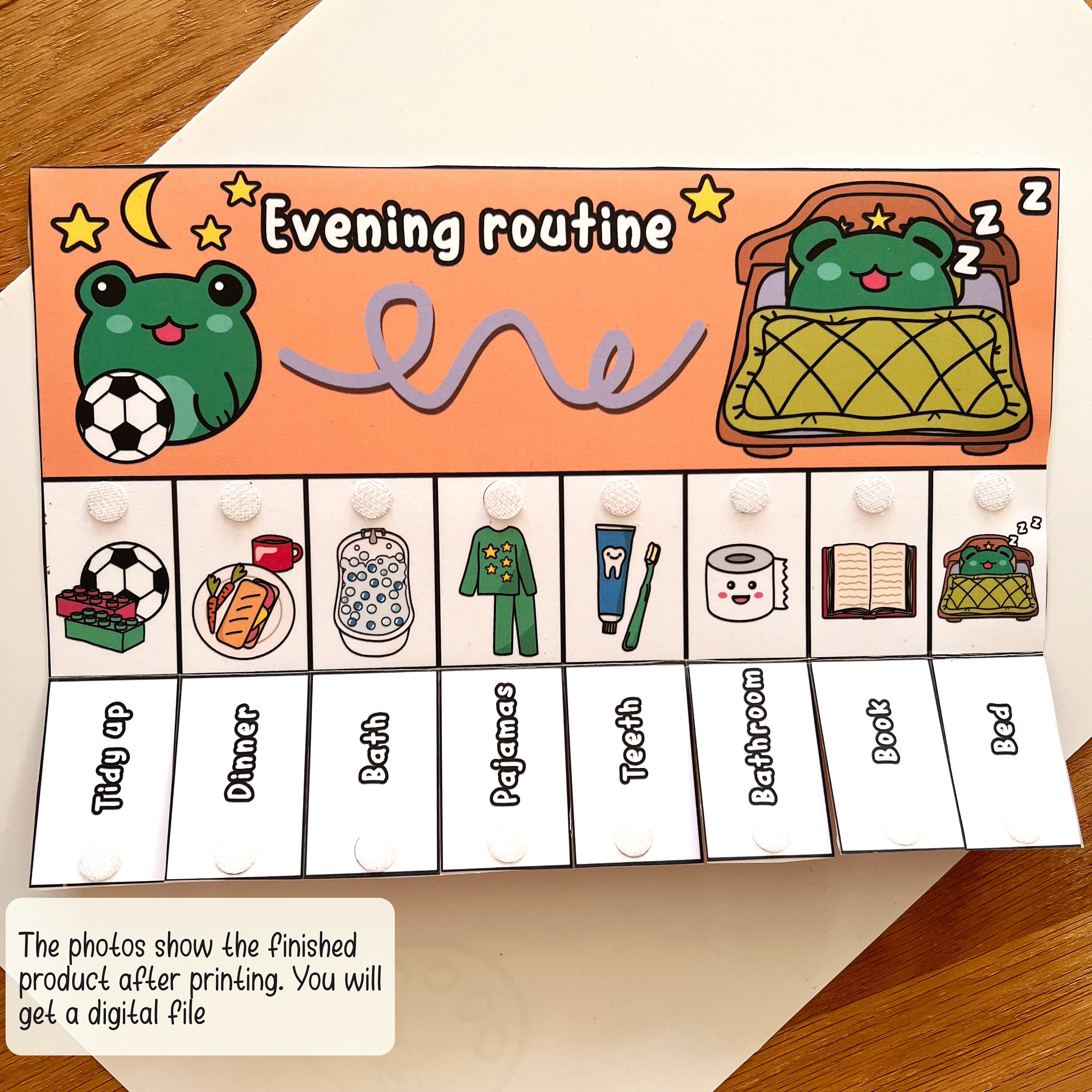 Evening Routine Flip Chart Colorful Bedtime Routine for - Etsy
