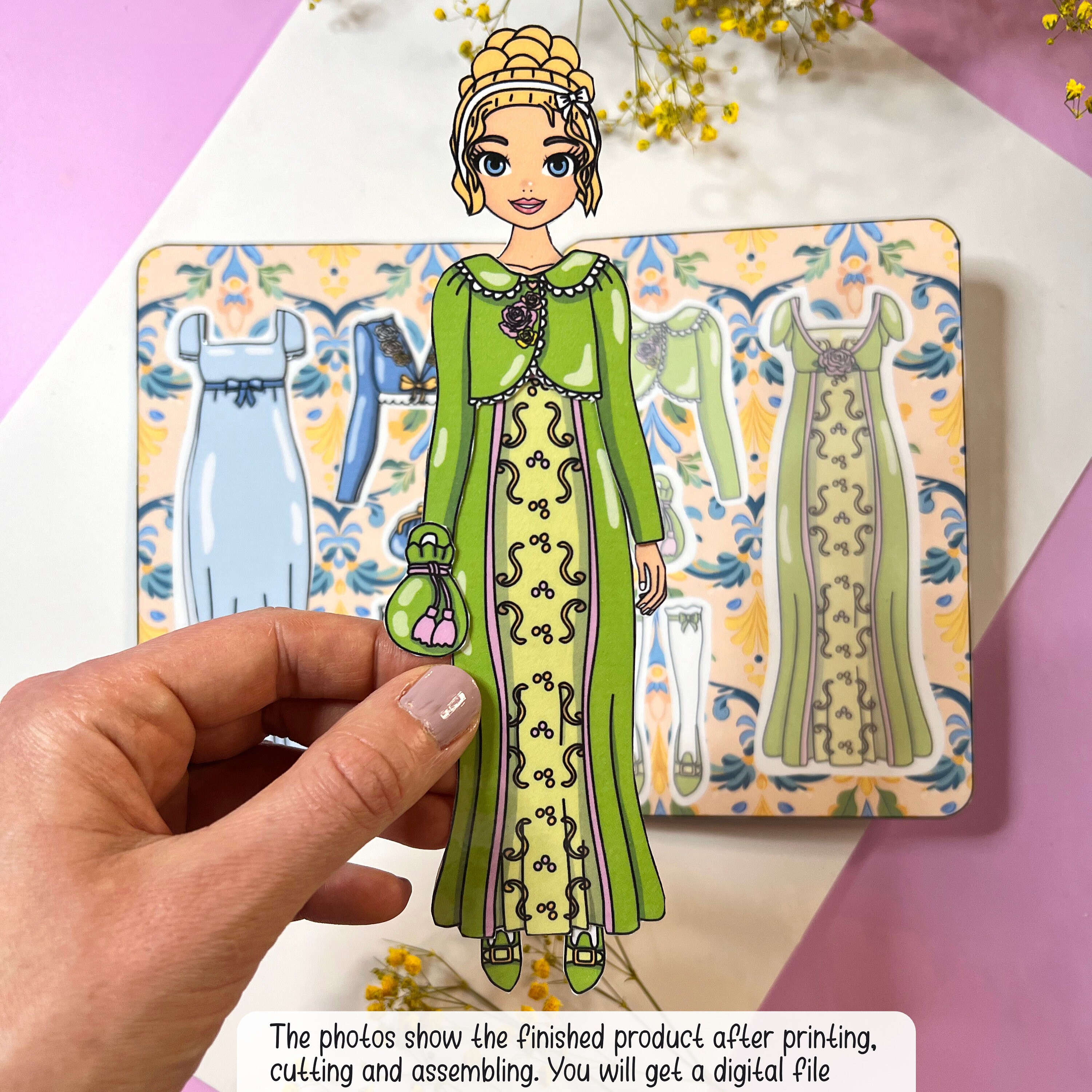 Printable Paper Doll Busy Book Vintage Paper Doll Dress up Girls ...