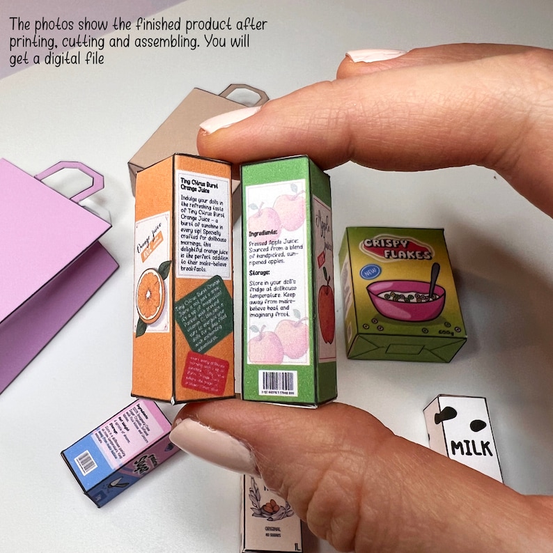 Miniature Food Printable Miniature Groceries Packages Dollhouse ...