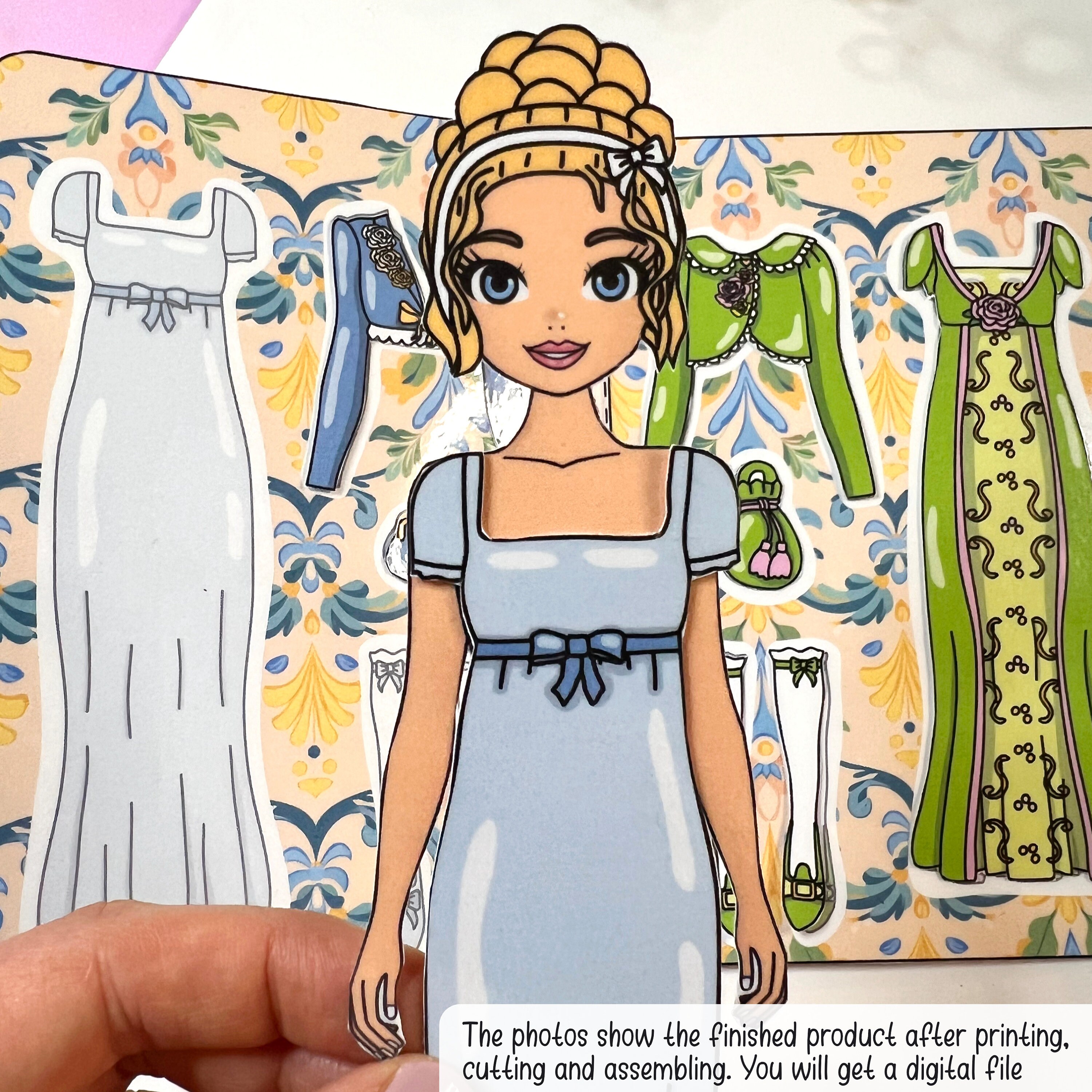 Printable Paper Doll Busy Book Vintage Paper Doll Dress up Girls ...