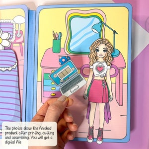 Printable Paper Dollhouse Book With Paper Doll: Preschool Pretend Play ...